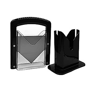 Bagel Slicer, Plastic and Stainless Steel Bagel Precision Slicer, Kitchen Bread Slicing Gadget Black