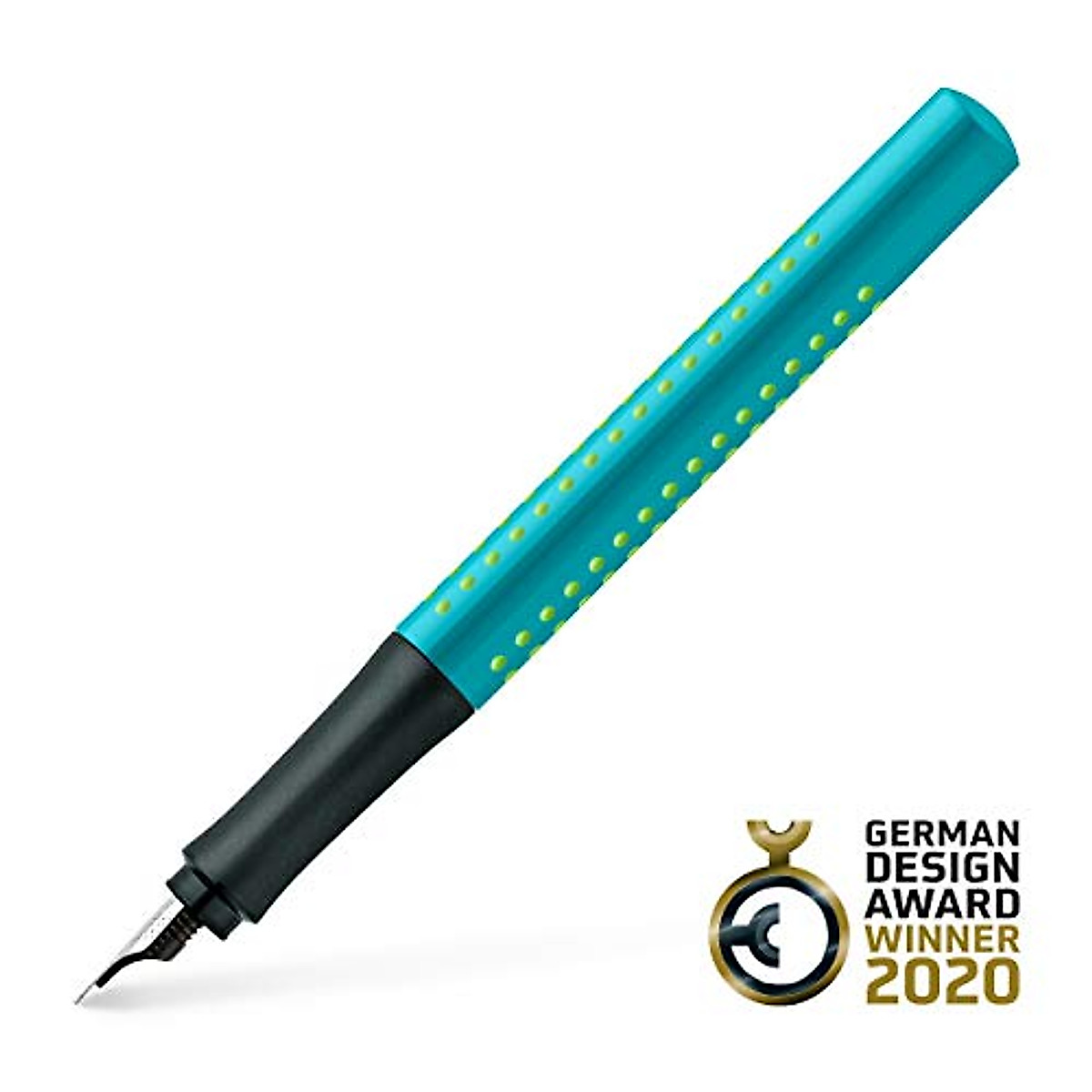 Faber-Castell 140916 Grip 2010 M Fountain Pen - Turquoise