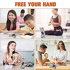 cobee Cell Phone Ring Holder Finger Kickstand, 360° Rotation Metal Cellphone Back Grip Foldable Cell Phone Stand Adjustable Phone Holder Compatible with Most Smartphones(Black Marbling)