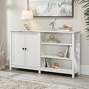 Sauder County Line Storage Console TV Stand in Soft White, Soft White Finish