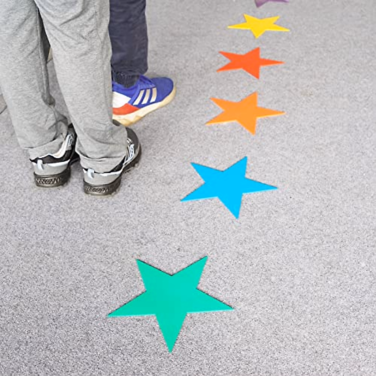 Eco Walker Flat Spot Marker Waterproof Directional Floor Arrow Temporary Direction Sign Anti-Slip Arrow Sign for Floor Carpet Indoor Outdoor Application (Star)