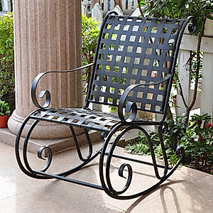 International Caravan Mandalay Iron Rocking Chair
