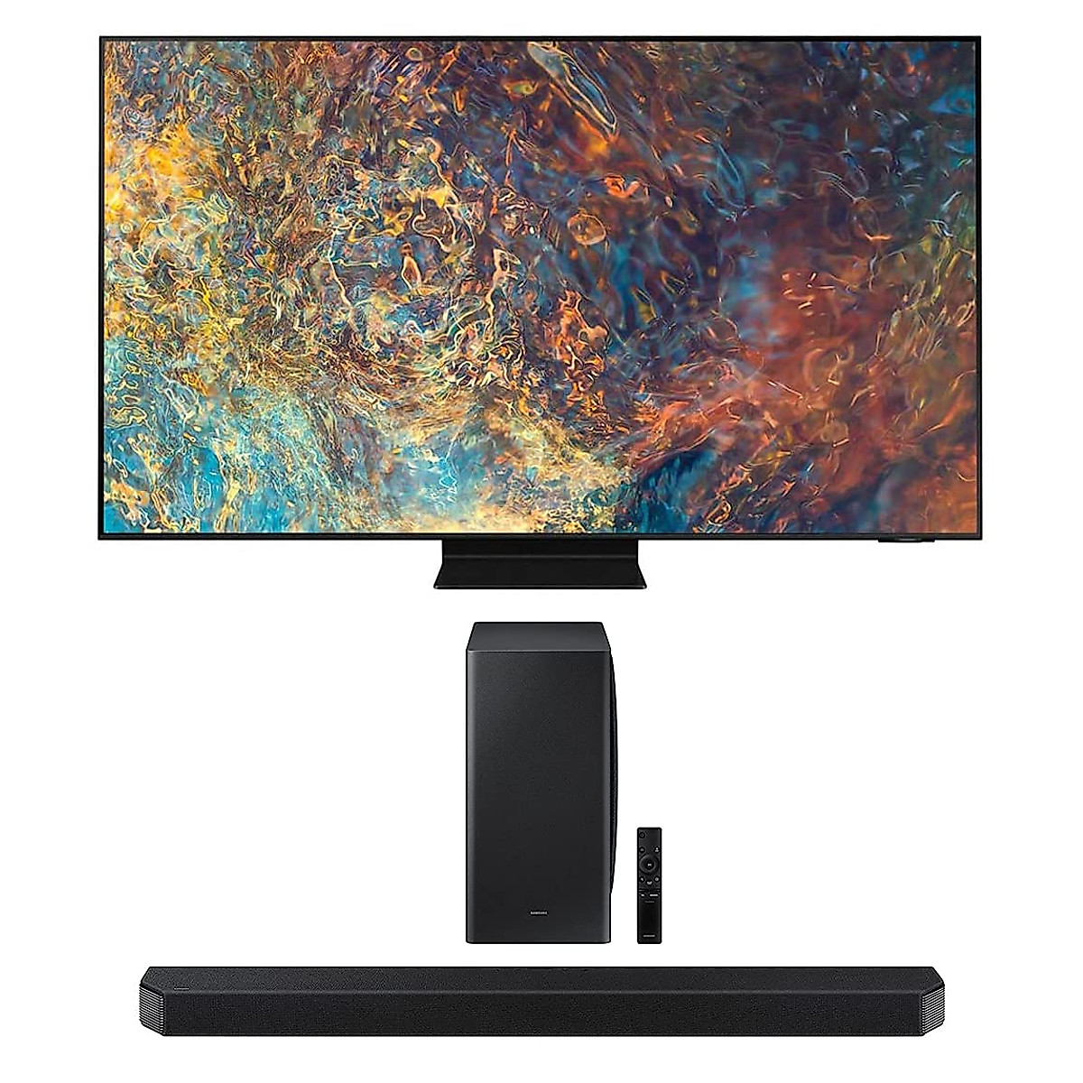 SAMSUNG QN85QN90AA 85" Neo QLED QN90 Series 4K Smart TV Titan Black with a HW-Q900A 7.1.2 Channel Dolby Soundbar with Subwoofer (2021)(USED)