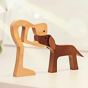 Pawfect House Wooden Sculpture - The Love Between You & Your Fur-Friend - Dog Loss Sympathy Gift - In Loving Memory Gifts Dog Passing Away Gifts - Cat Memorial Gifts - Wooden Pet Carvings