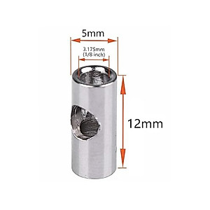 Motor Gear Shaft Steel Sleeve, 3.175mm to 5mm Compatible with 3650 550 540 Motor RC Model Car Boat Plane Ideal for Redcat ARRMA AXIAL Cars Boats