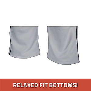 Franklin Sports Relaxed Fit Youth Baseball Pants, Gray, Small