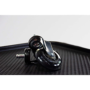 MAYAKOBA Dayton Garage Rolling Seat (Black Upgrade Casters) Pneumatic, Short Stool with Adjustable Height 13"-15", Perfect for Garage Task, Home Cleaning, Bathroom Short Seat, Technician Task