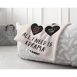 All I Need is Kdrama Blanket Gift for Kdrama Fans Kdrama Blanket Personalized 50" X 60"