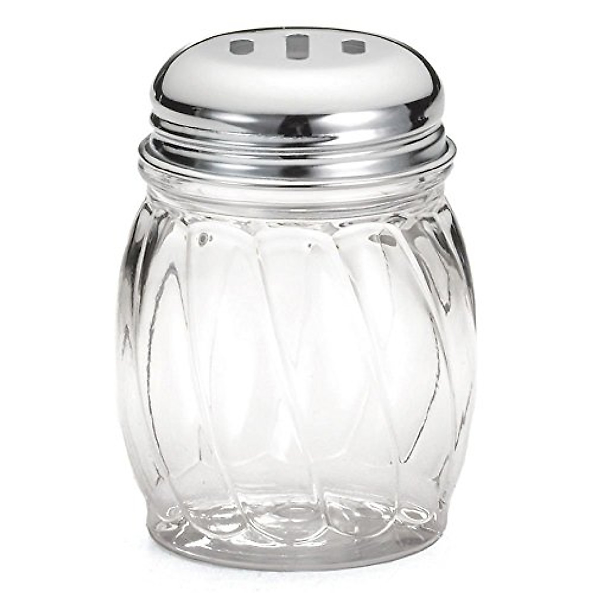Great Credentials© Grated Cheese or Red Pepper Swirl Glass Shaker (Slotted Top)