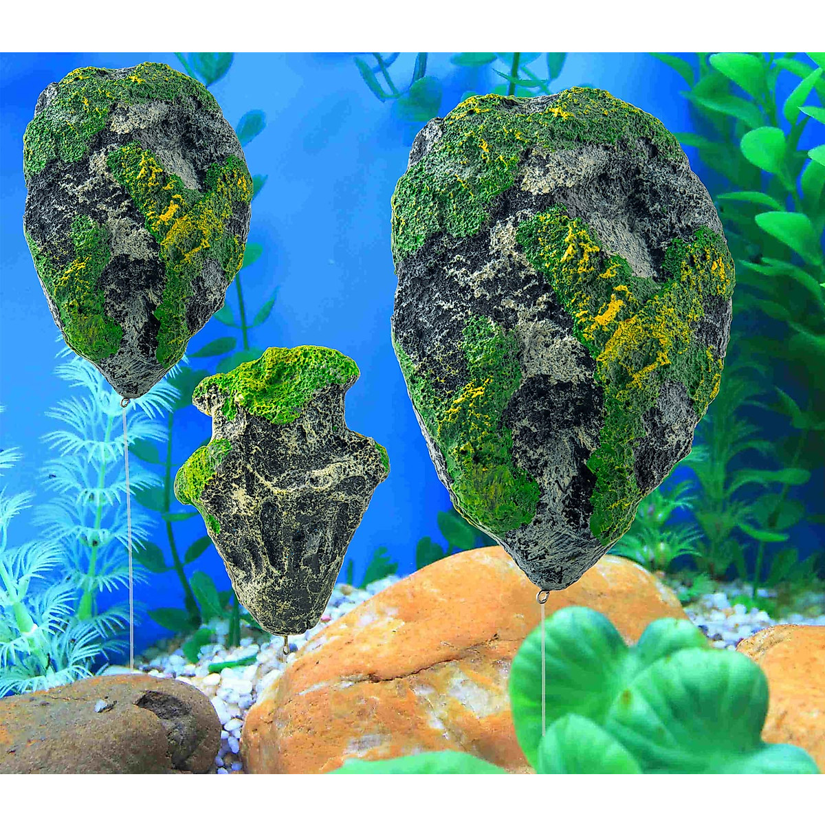 dgudgu Decorations Aquarium Decorations fish tank Accessories Aquarium Décor Floating Rocks Betta Decorations Hallelujah Mountains