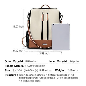 CLUCI Leather Backpack Purse for Women Crossbody Bags Purses for Women, Leather Messenger Tassel Bag