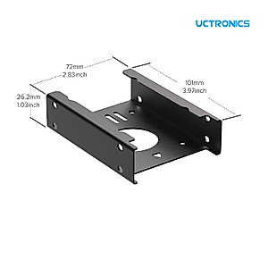UCTRONICS SSD Baseplate for Raspberry Pi Cluster, Supports 2 Units of 2.5” Solid State Drives