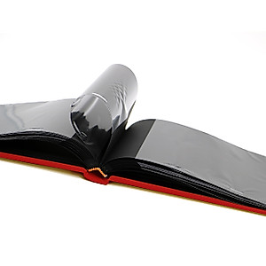 Holoary Small 4x6 Photo Album, Linen Hard Cover, Holds 50 Photos, Black Page Traditional Book Bound, Mini Brag Book Baby Album, Ideal For Wedding, Family Pictures, Gifts, Anniversary (Red)