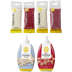 Wilton Red and White Cookie Decorating Set, 6-Piece