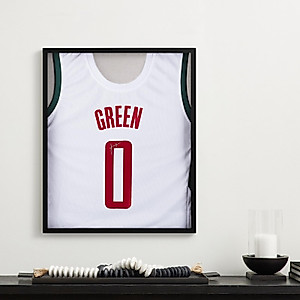 1DOT2 16x20 Large Shadow Box Frame, Jersey Frame Display Case with Grade A Natural Pine Wood Acrylic Front and Metal Hanger Shadowbox Frame Display Depth of 1",Black