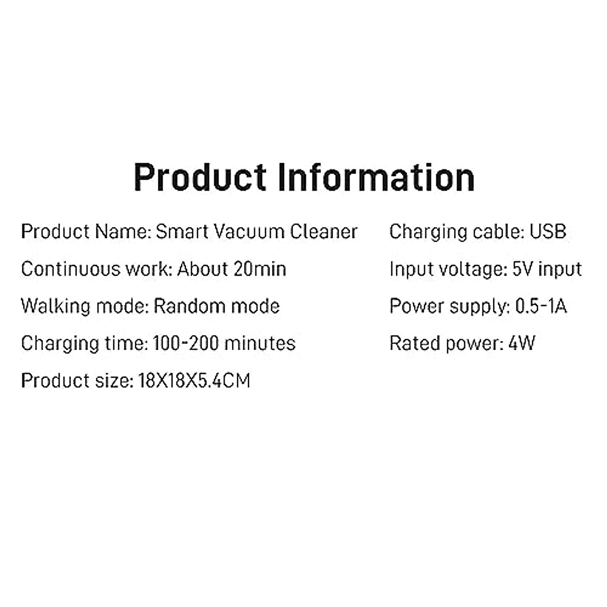 XNGIIKIN Robot Vacuums Robotic Vacuums Floor Cleaning Machines for Low Carpets, Pet Hair, Hard Floors (White)