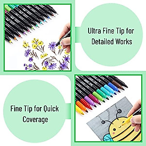 Mr. Pen- Dual Tip Permanent Markers, 12 Pack, Fine & Ultra Fine Tip, Fine Tip Permanent Markers, Fine Tip Marker, Permanent Markers Fine Point, Fine Point Permanent Marker, Marker Pens Fine Point