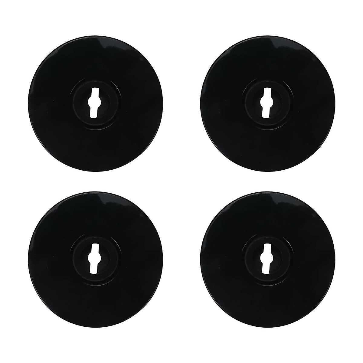 Geesatis 4 Pcs Tiny Lazy Susan 2.5 inch Acrylic Turntable Bearing Round Swivel Plate, Smooth Swivel Plate for Kitchen Base Turn Dining Table, Black