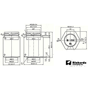 6 oz Hexagon Glass Jar with Silver Metal Lid 12-Pack by Packaging For You