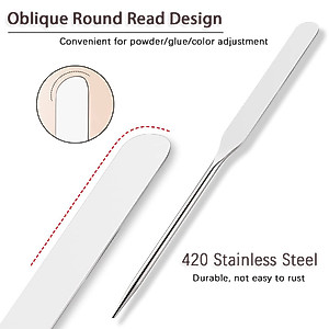 Korean Picasso Makeup Spatula Palette Set and Powder Puff for Liquid Foundation,Stainless Steel Mixing Spatula Scraper Artist Nail Art Stirring Makeup Tool
