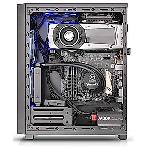 Thermaltake Core G3 Black Slim Small Form Factor ATX Perforated Metal Front and Top Panel Gaming Computer Case 2.0 Edition with Two 120mm Front Fan Pre-Installed CA-1G6-00S1WN-A0