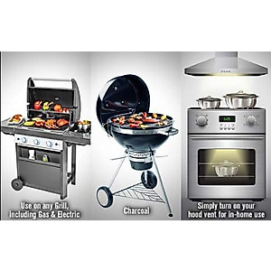 SmokeStack Finely Ground Wood Chips and Smoker Box – Turn Any Grill Oven Stovetop Into A Smoker - Evenly Adds Delicious Smoke Flavor - No Pre Soaking Needed (Applewood)