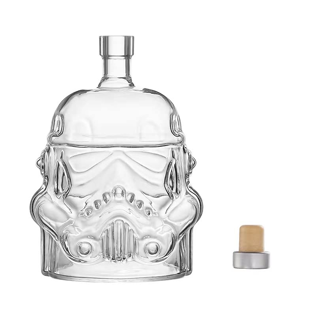 AUTIORE Whiskey Decanter 25Oz Carafe Decanter Transparent Creative Whiskey Carafe for Wine, Liquor, Scotch, Bourbon, Brandy - 750ML Flask Carefe Gift for Husband/Father/Boyfriend.