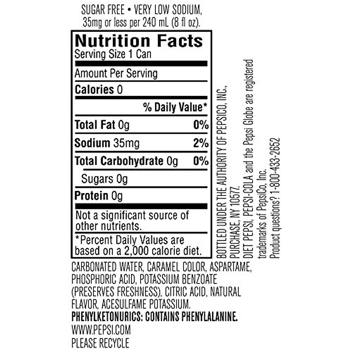 Diet Pepsi, Caffeine Free, 12 ounce Cans, 24 Count