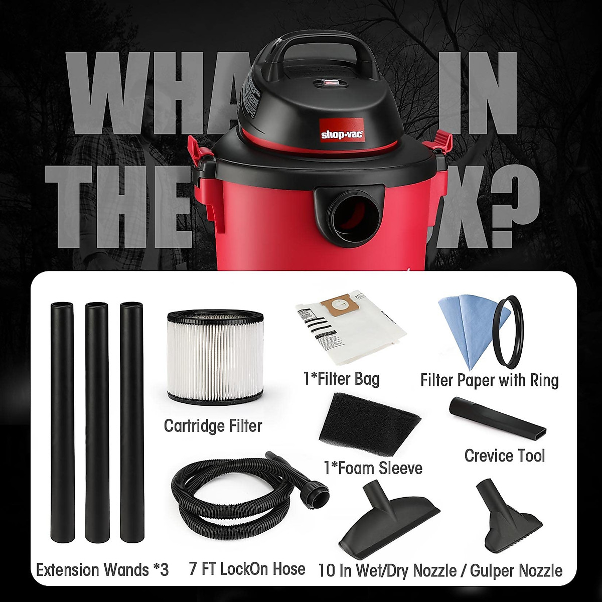 Shop-Vac 6 Gallon Wet Dry Vacuum - Powerful & Portable