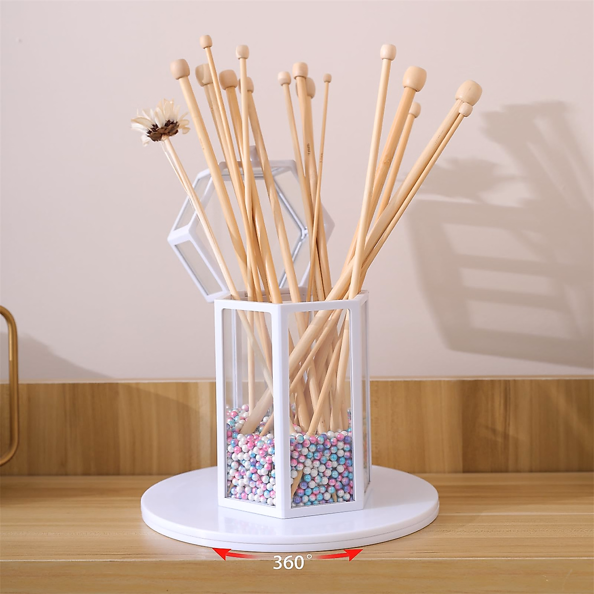 DGTANGYIN 6 inch Small Lazy Susan Turntable Acrylic Ball Bearing Rotating Tray for Spice Rack Table Cake Kitchen Pantry Decorating Bathrooms, 20-lb Load Capacity (360˚ Rotation) – Transparent