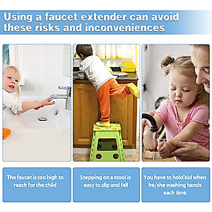 6Pcs Silicone Faucet Extender for Kids,Faucet Connector Kitchen Water Tap Extension,Portable Kitchen Sink Faucet Attachment,Baby Bath Tub Faucet Cover Bathroom Accessories