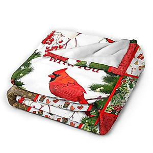 Cardinal Birds Throw Blanket Super Soft and Warm Flannel Blankets for Couch Sofa Cardinal Gifts for Kids and Adults
