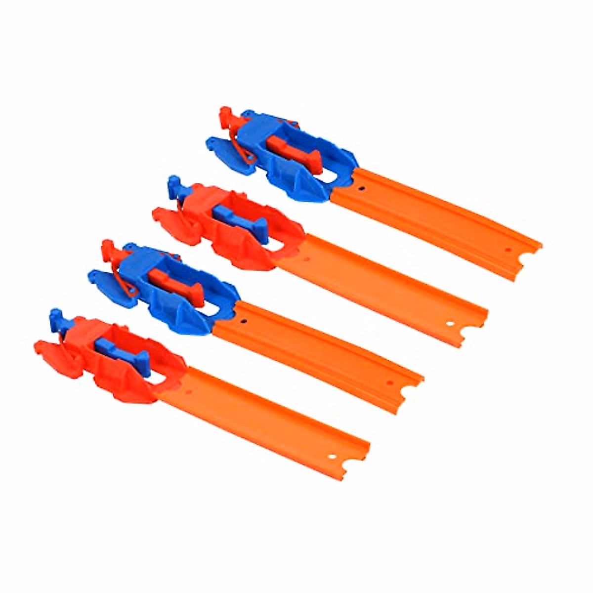 Hot Wheels Tracks Expansion Packs Track Pieces & Connectors 2 Blue 2 Red (Launcher), One Size