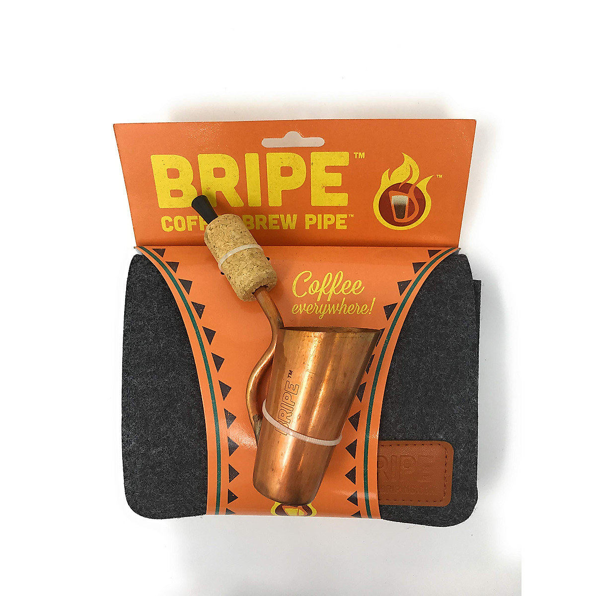 Bripe Coffee Brew Pipe Kit, Portable Espresso or Tea Maker for Traveling, Torch Lighter Included