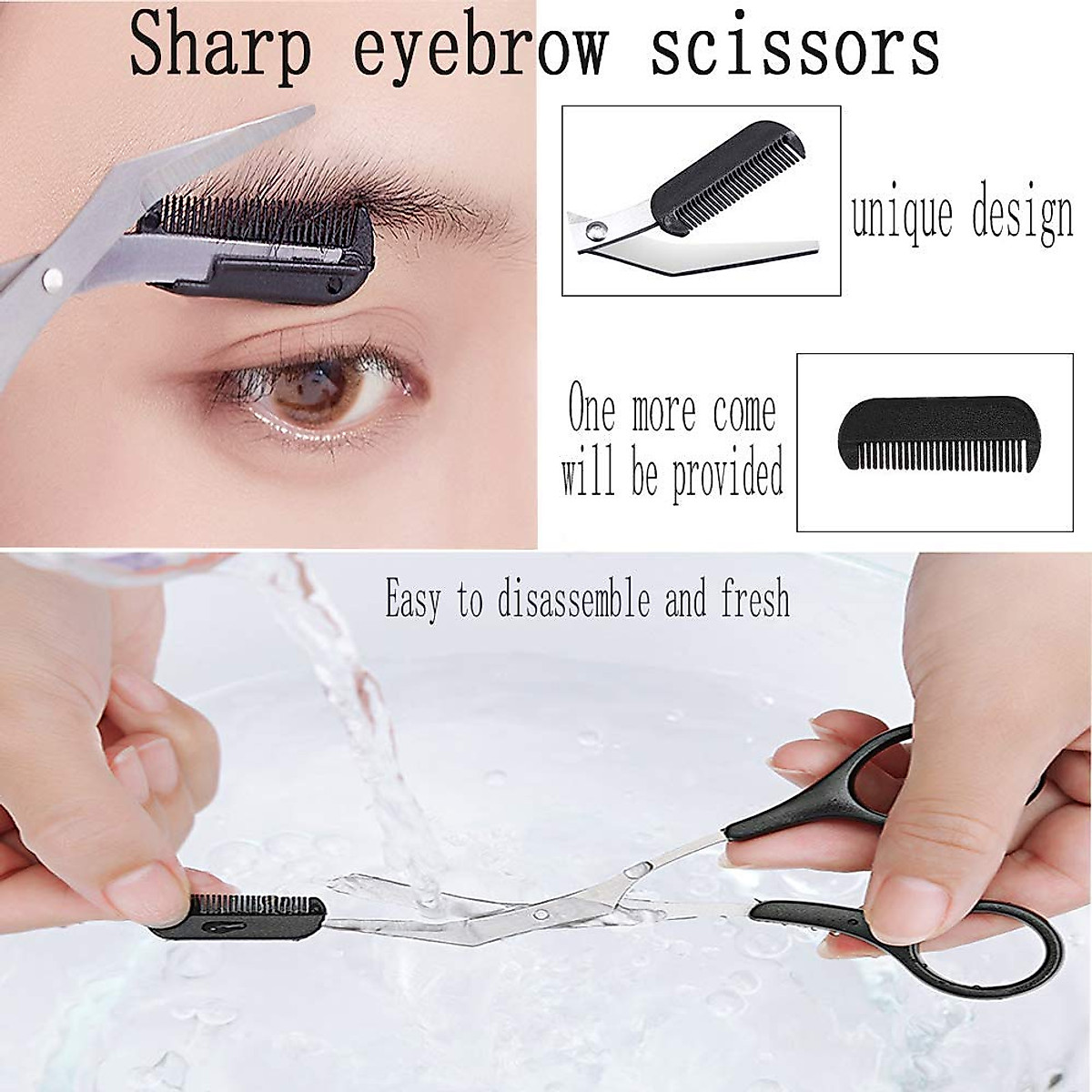 Eyebrow Razor,AWECOT 7 in 1 Eyebrow Kit,Face Razors Shavers for Women Multipurpose Exfoliating Dermaplaning Tool,Including Eyebrow Trimmer,Facial Razor,Eyebrow Scissors,Eyebrow Brush,Eyebrow Tweezers