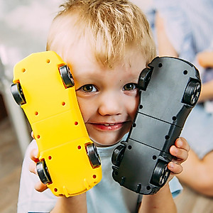 QUERCITRON 5-in-1 Magnetic Vehicles Playset Toy, Transform to Robot, Mix & Match Assembling Building Action Figures Kit with Storage Box, Holiday Birthday Present for Kids, Boys & Girls 3 4 5 6 7 Year