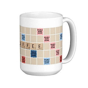 Camcam Coffee Scrabble Mug Scrabble Game Themed Mug Scrabble Initial Mug Alphabet Mug Great For Anniversary, Holidays, Birthday Or Any Occasion Ceramic Novelty 11oz 15 Oz