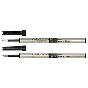 Cross Rollerball Gel Ink Refill for Selectip Pens, Medium, 8523-2 – Black (Pack of 2)