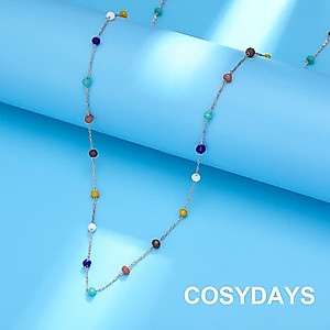 Cosydays Sexy Waist Chain Gold Colorful Beads Body Chain Beaded Belly chain Beach Bikini Chains Summer Body Chain Jewelry for Women and Girls