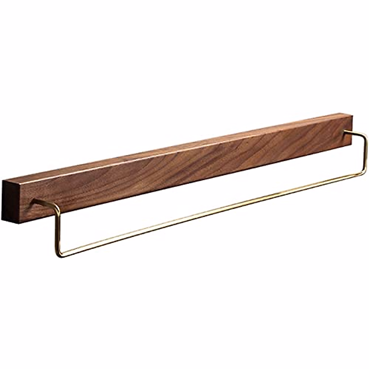 Towel Rack Black Walnut Wood Towel Rack, for Bedroom Wooden Towel Hold Wall Mounted Retro Towel Bar Towel Holder (Size : 60cm)