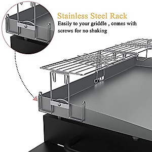 MOASKER Adjustable Griddle Warming Rack for Blackstone 17" 22" 28" 36" Griddles, Stainless Steel Extend Cooking Shelf BBQ Accessories for Blackstone 1554 1517 1883 1984 1666 1650 1825 Grills