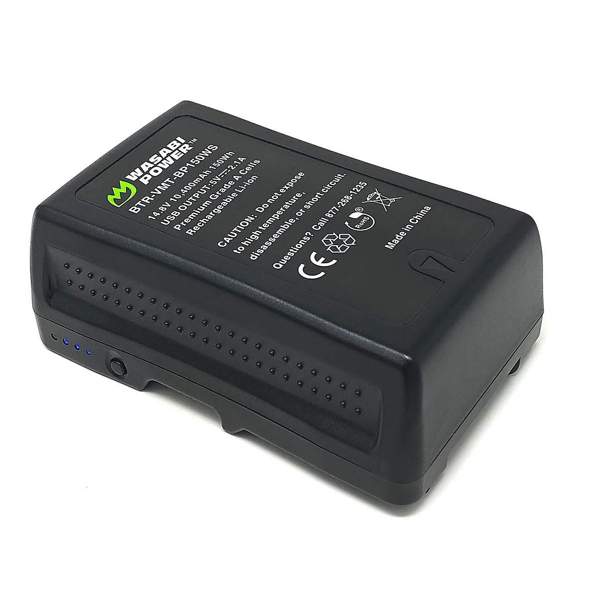 Wasabi Power V Mount/V Lock Battery (150Wh, 14.8V, 10400mAh) Rechargeable Li-ion Battery for Broadcast Video Camcorder, Compatible with Sony HDCAM, XDCAM, Digital Cinema Cameras and Other Camcorders