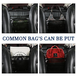 Cavalcade Car Net Pocket, Back Seat Mesh Organizer, Automotive Console Handbag Holder, Netting Pouch Storage Bag for Car, Barrier of Backseat Pet Kids, Black