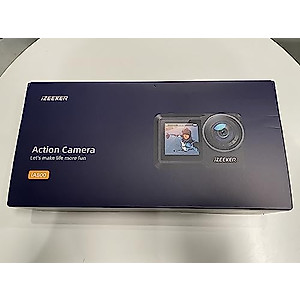 iZEEKER Action Camera 4K 24MP with Touchscreen, 40M Underwater Camera Waterproof, Dual Screen Vlog Camera with EIS3.0, WiFi, Remote Control with 2X 1350mAh Batteries,Charger and Accessory Kit-iA800