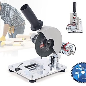 Mini Table Saw 4'' Portable Small Hobby Chop Saw 0-45° Angle Adjustable 9000r/min Woodworking Bench Cut-Off Saw Small Cutting Machine for Soft Metal, Iron Sheet, Wood, Plastic, Aluminum Alloy Cutting