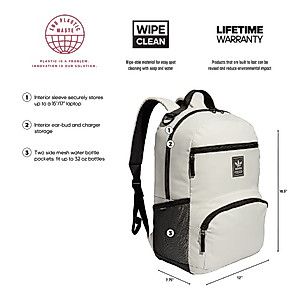 adidas Originals Originals National 2.0 Backpack, Alumina Beige/Black, One Size