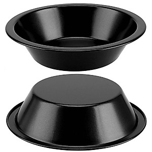 RHBLME 10 Pack Mini Pie Tins, 4 Inch Nonstick Small Pans, Carbon Steel Individual Pans for Baking Dessert, Fruit and Beef, Oven & Dishwasher Safe