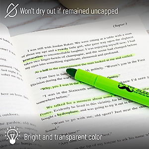 Mr. Pen No Bleed Gel Highlighter, Bible Highlighters, Green, Pack of 4