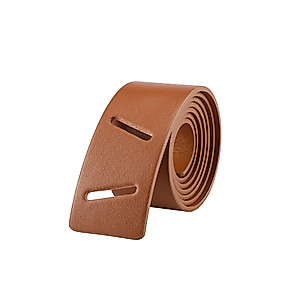 CHIC DIARY Women Fashion Knot Belt for Dress Jeans PU Leather Tie Waist Belt No Buckle Cinch Belt (Coffee)