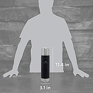 Stanley Classic Vacuum Insulated Wide Mouth Bottle - BPA-Free 18/8 Stainless Steel Thermos for Cold & Hot Beverages – Keeps Liquid Hot or Cold for Up to 24 Hours